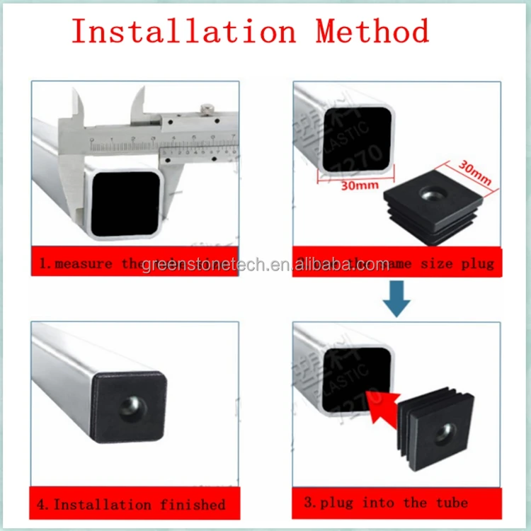 M6 M8 Square Threaded Tube Inserts - Durable Plastic Fittings
