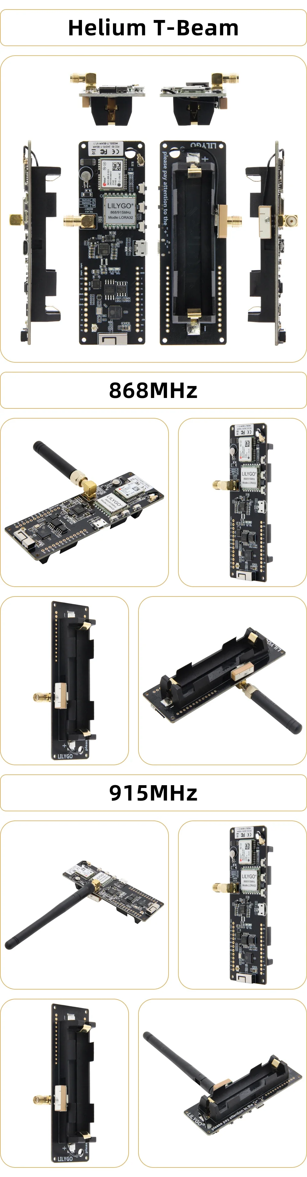Helium T-beam V1.2 Esp32 Lora Development Board Lorawan 868mhz 915mhz ...