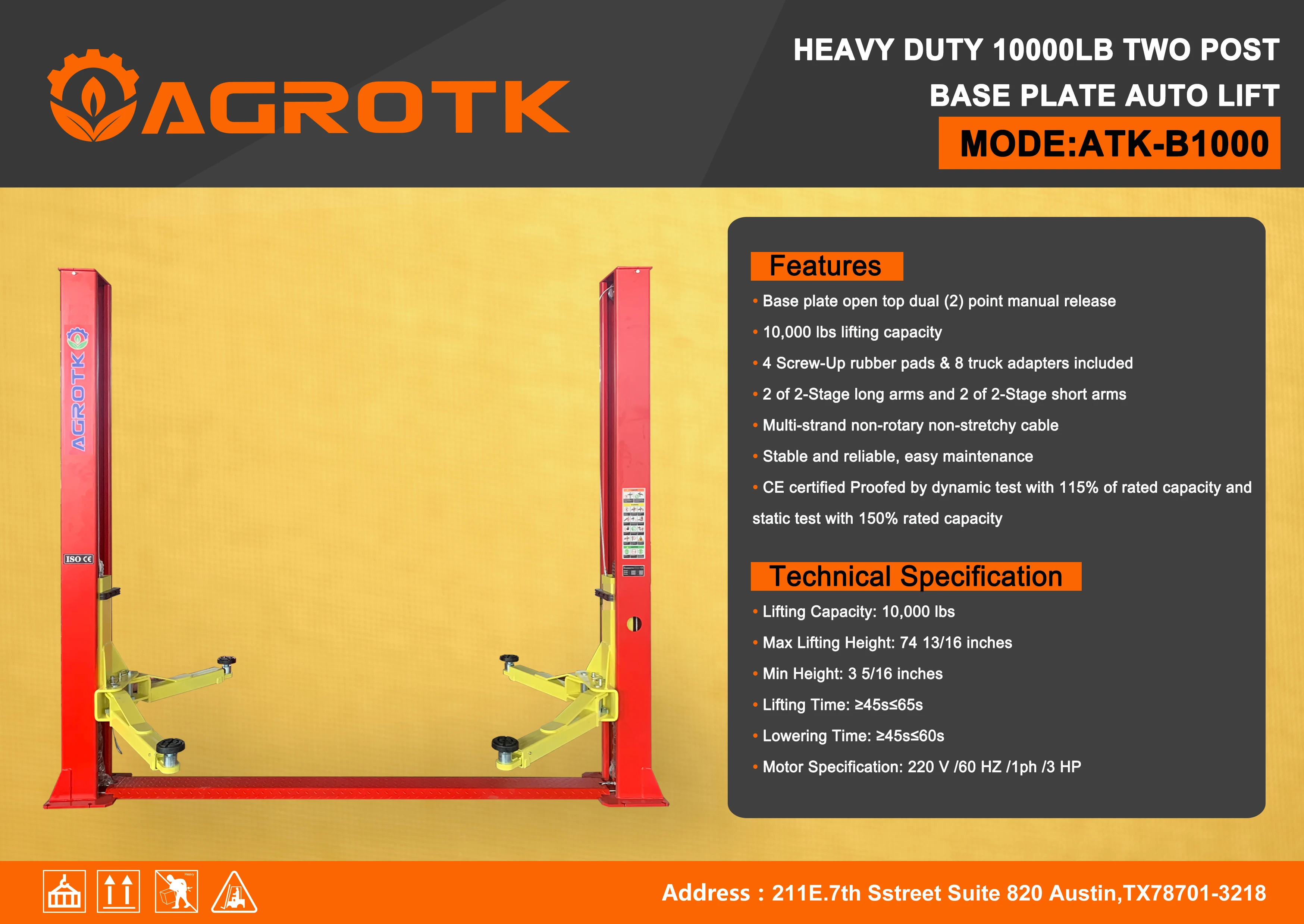 New Two Post Base Plater Auto Lift Professional Heavy Duty Car Lifter ...