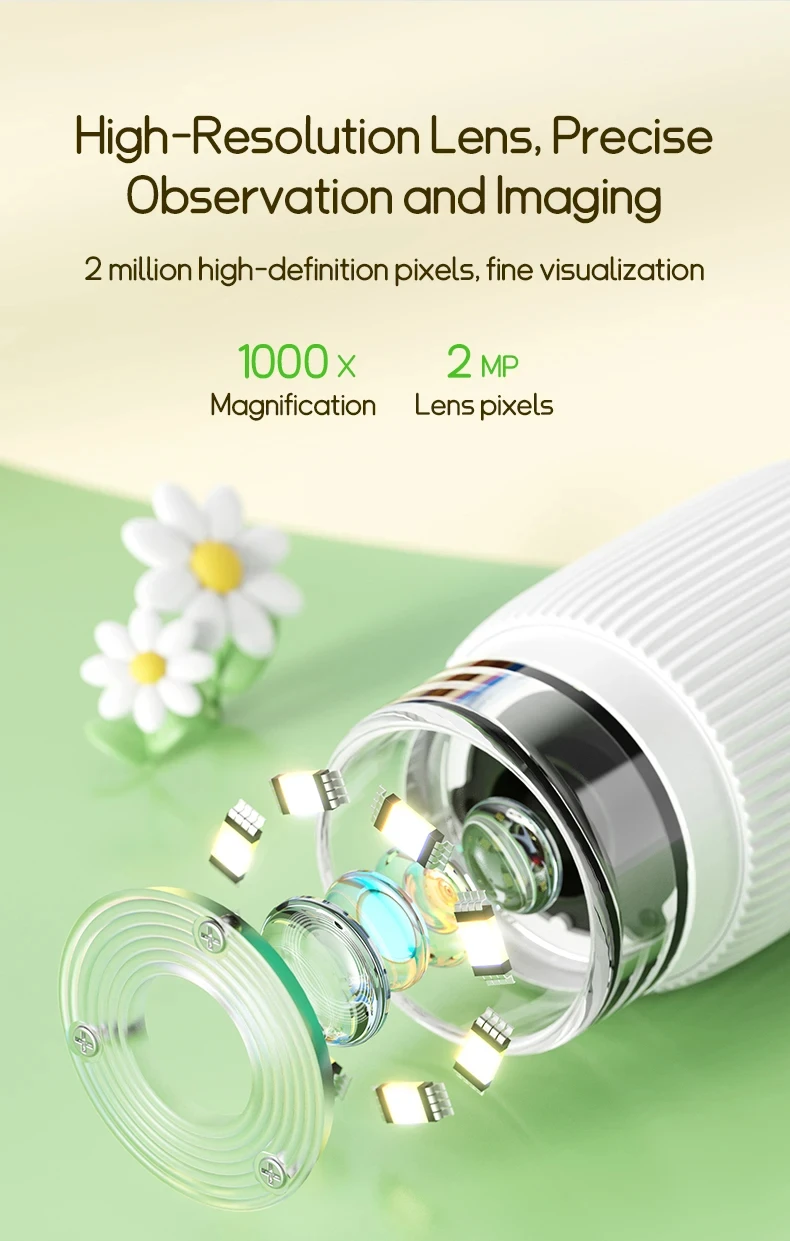 Jumon Portable Kids Microscope Toy Science Learning Children Microscope ...