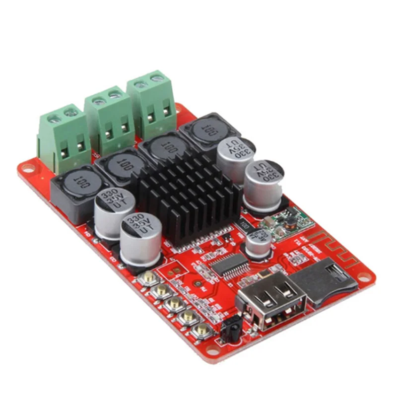 Wireless 2.1 Receiver Board U Disk TF Card Decoder with Remote Control ...