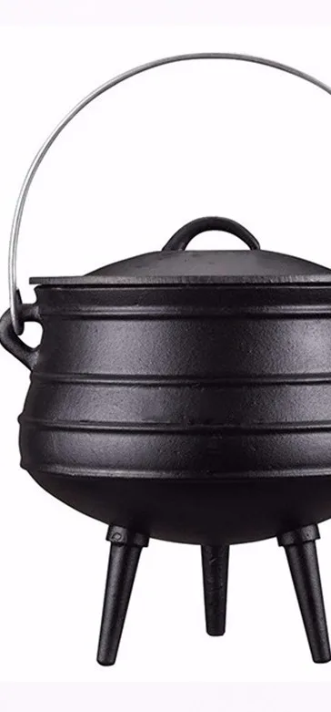 Cast Iron Cookware Three Legs Potjie Pot Dutch Oven For Outdoor Cooking ...