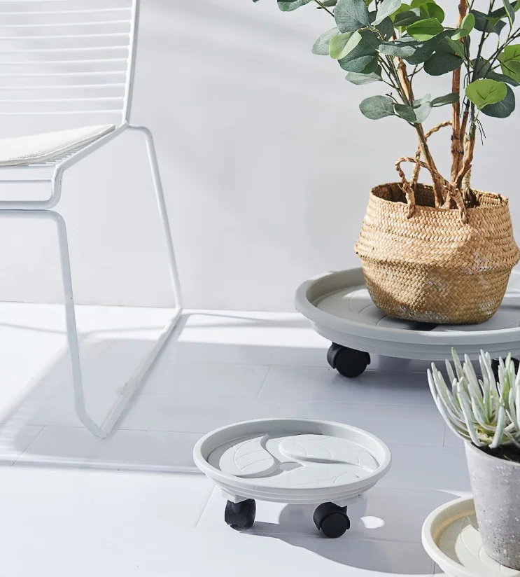 Garden Pots Pallet - Movable Plant Stand with Wheels
