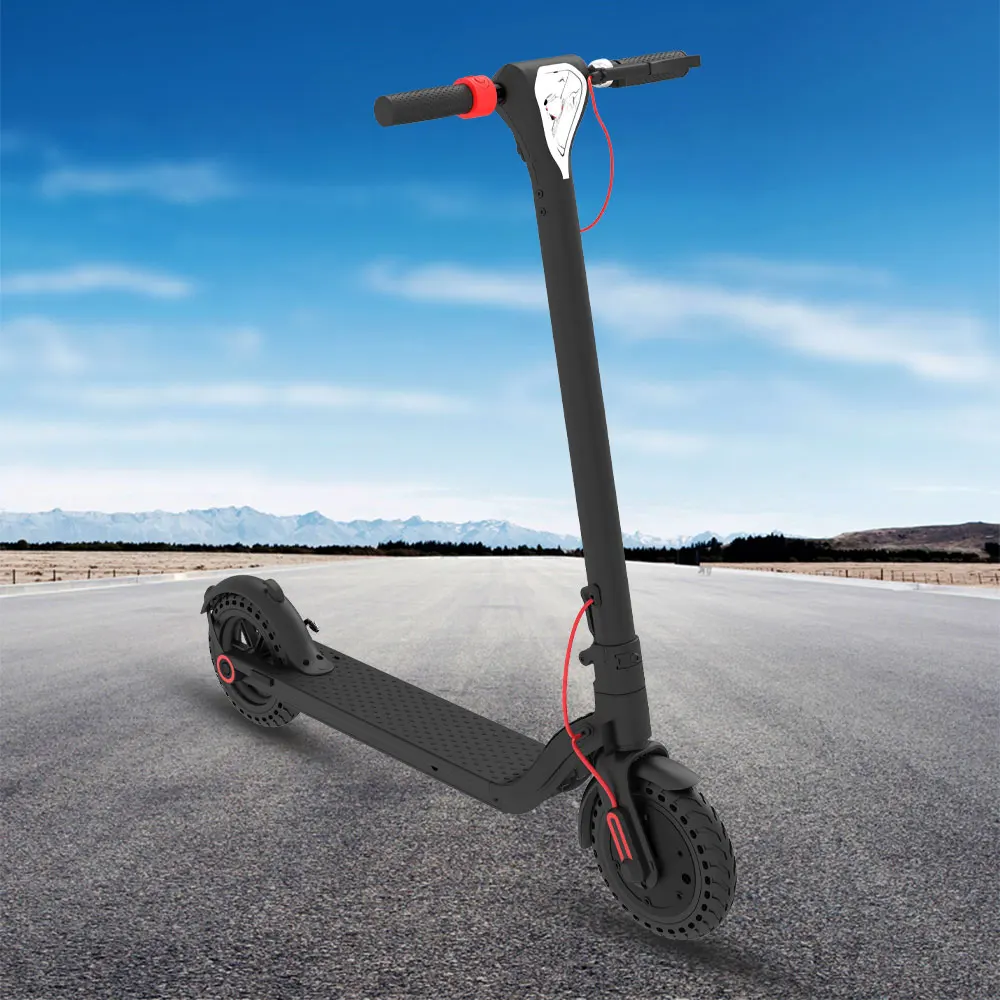 350w Foldable Electric Scooter With 8.5\" Solid Tire Two-wheel Aluminum ...