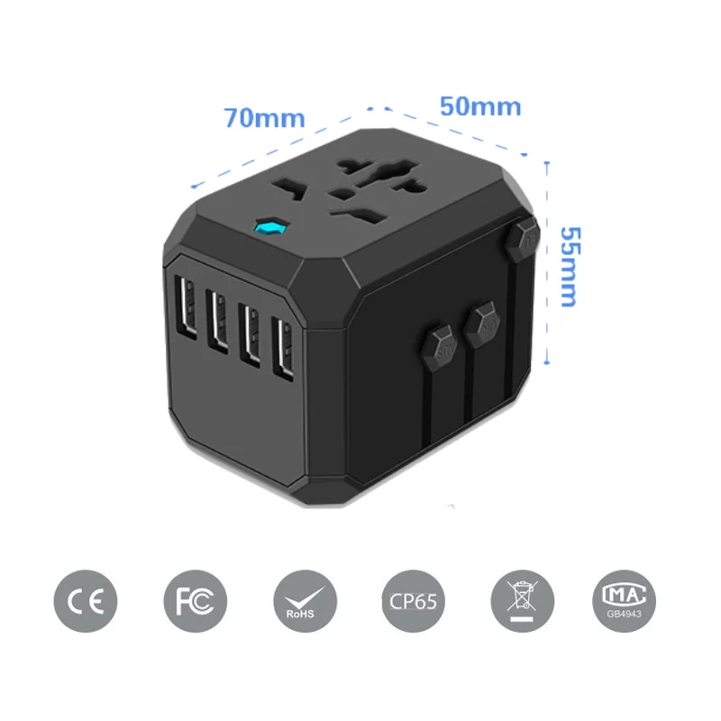 Universal Travel Adapter Four Standards In One Compatible With 200 ...