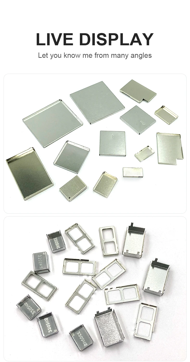 Custom Stamping Metal SMD PCB RF EMI Shield Cover for Electronic PCB ...