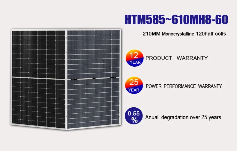 610watt Solar Panels Double-glass Photovoltaic Solar For Home 600w ...