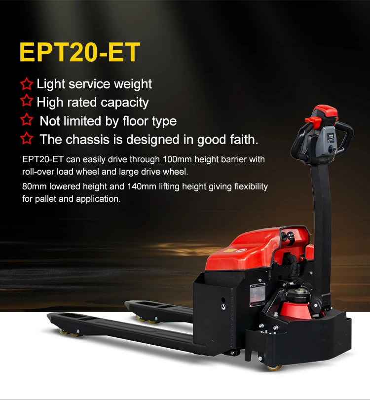 Sinolift EPT20-ET Power Pallet Jack - 2000kg Capacity