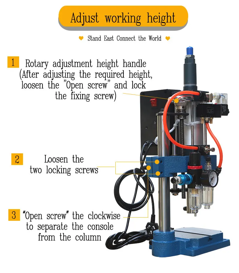 200KG Single-Column Desktop Pneumatic Press - YD-63