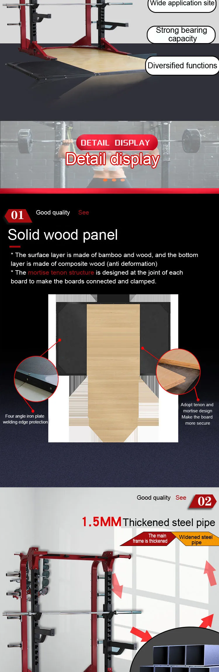 2024 Weightlifting Platform Deadlifting Platform With Rubber And Steel ...