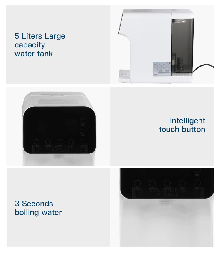 Plastic Touch Screen Water Purifier Instant Hot Water Dispenser ...