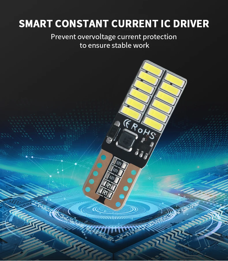 Yobis T10 4014 24SMD LED Chip Car Interior Lights - Multi Color