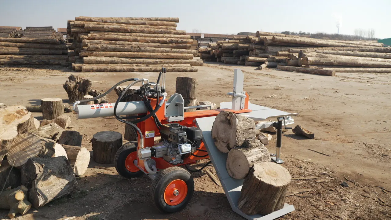 28-ton Hydraulic Log Splitter Horizontal High-horsepower Log Separator ...