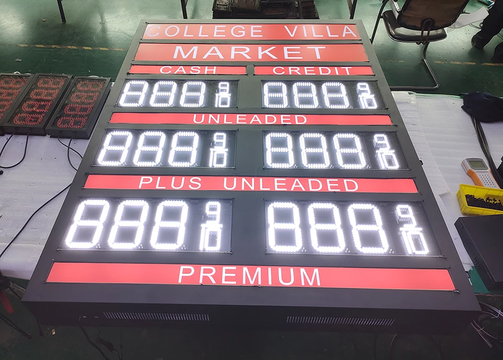 Gas Station 8 Inch 888.9 Digital Waterproof Display Screen,Led Gasoline ...