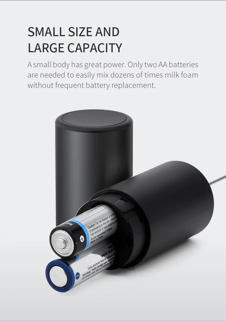 3 Speed Adjustable Make Premium Micro Foamed Milk Lithium Handheld Milk ...