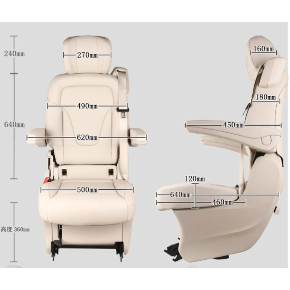 Universal Economic RV Motorhome Driver Seat with Slide Rail