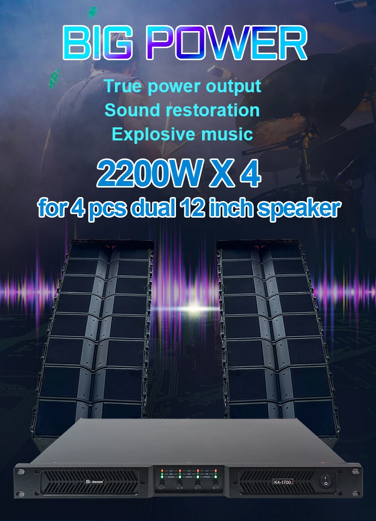 K4-1400 4-Channel Power Amplifier - Sinbosen Audio Solutions