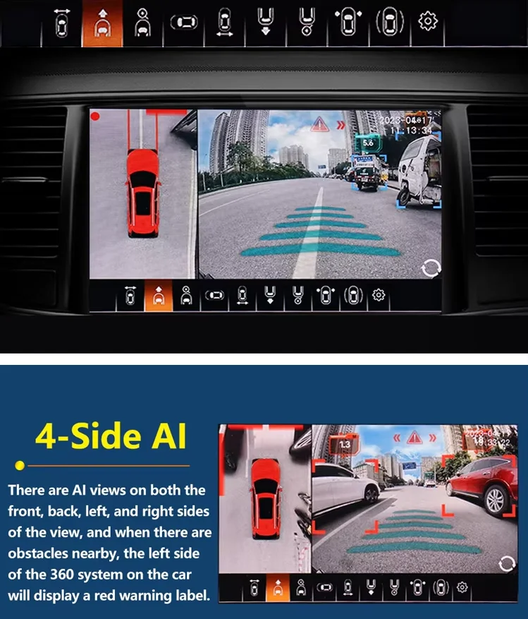 Hongrui 3D AI 360 View Car Camera System for Toyota Prado