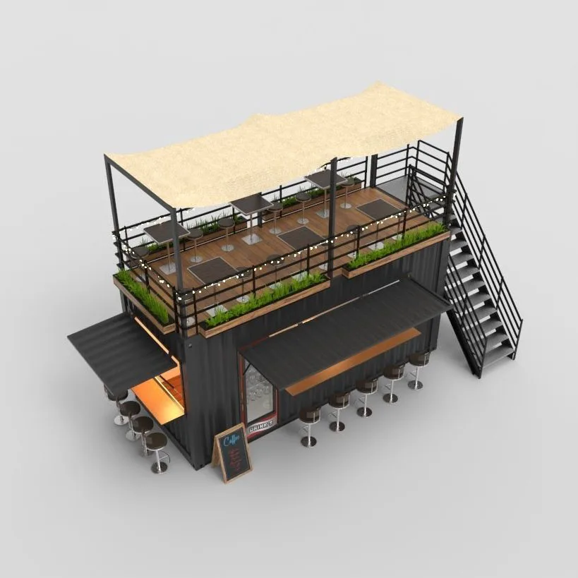 Custom Design 20ft 40ft Prefabricated House Container Cafe