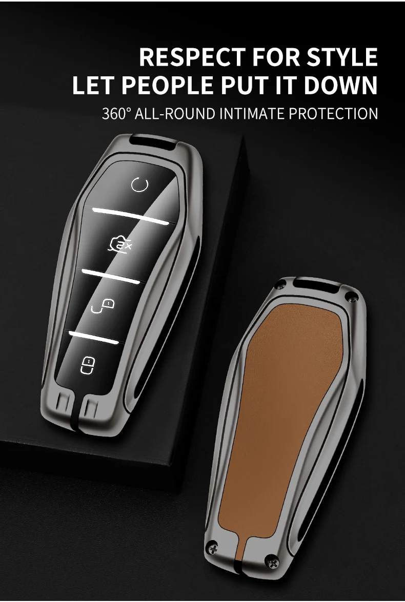 Longsnol Metal Car Keys Bag Cover Keychain Car Key Case For Byd Seal ...