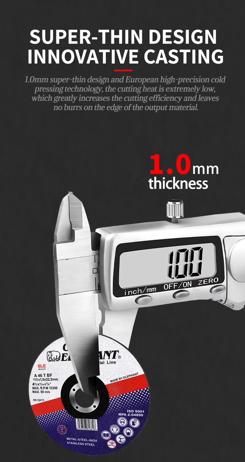 Gold Elephant Accepting Oem Sharp And Durable 4-inch Cutting Disc 115x1 ...