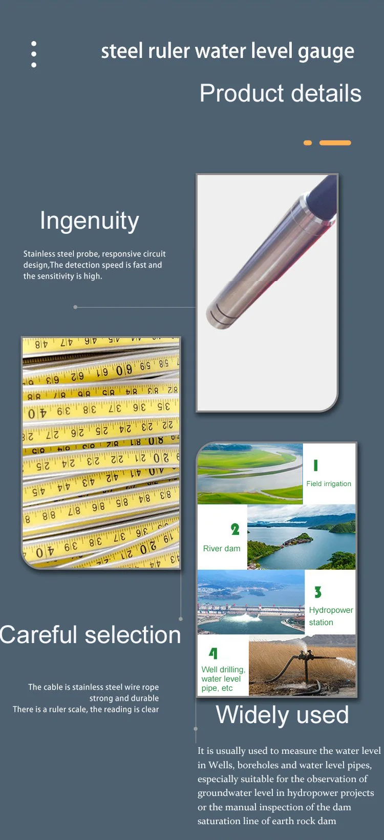 Water Level Sensor for Deep Well Indication - 200m-300m