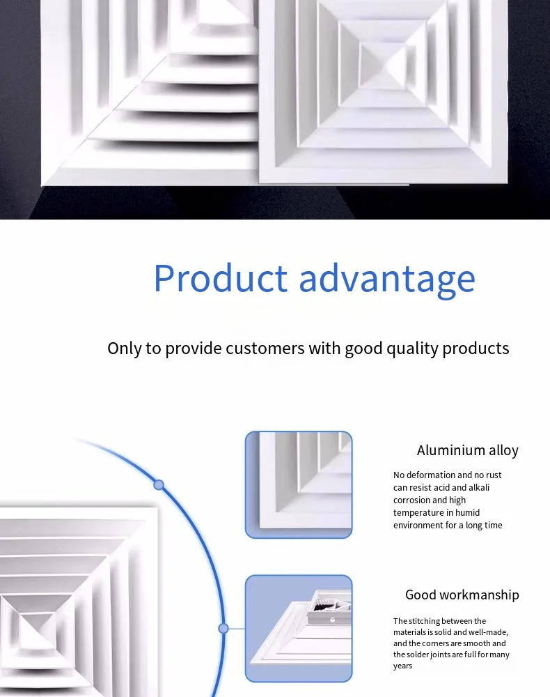 Hvac Systems Aluminium Square Ceiling Diffuser Can Also Be Diffusers ...