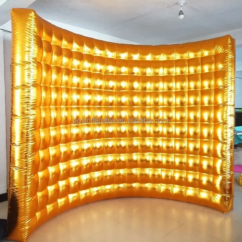 Curve Straight Inflatable Backdrop With Lighting Strips Photo Booth Led ...
