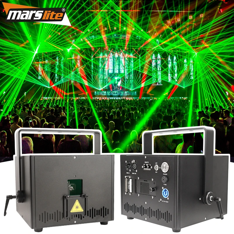 Marslite 10W RGB Laser Light Show Projector - DMX Control, 3D Animation ...