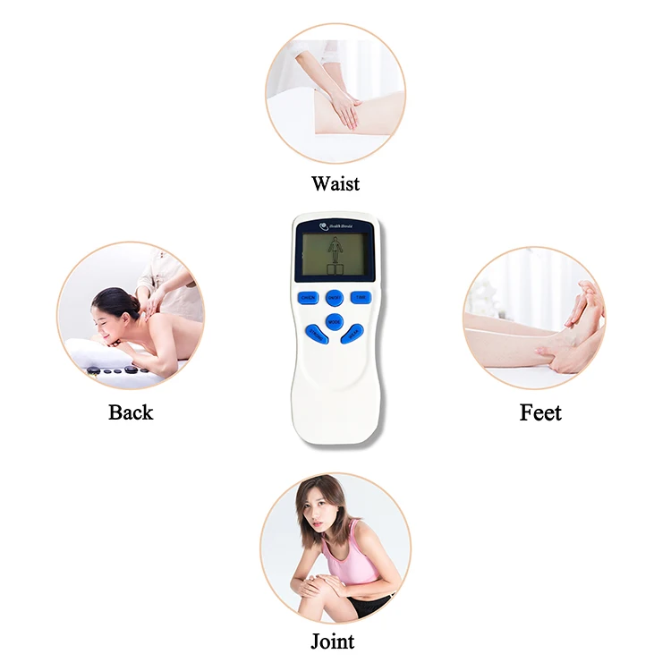 2-channel Mini Tens Unit Ems Pulse Vibrating Massager Pain Relief ...