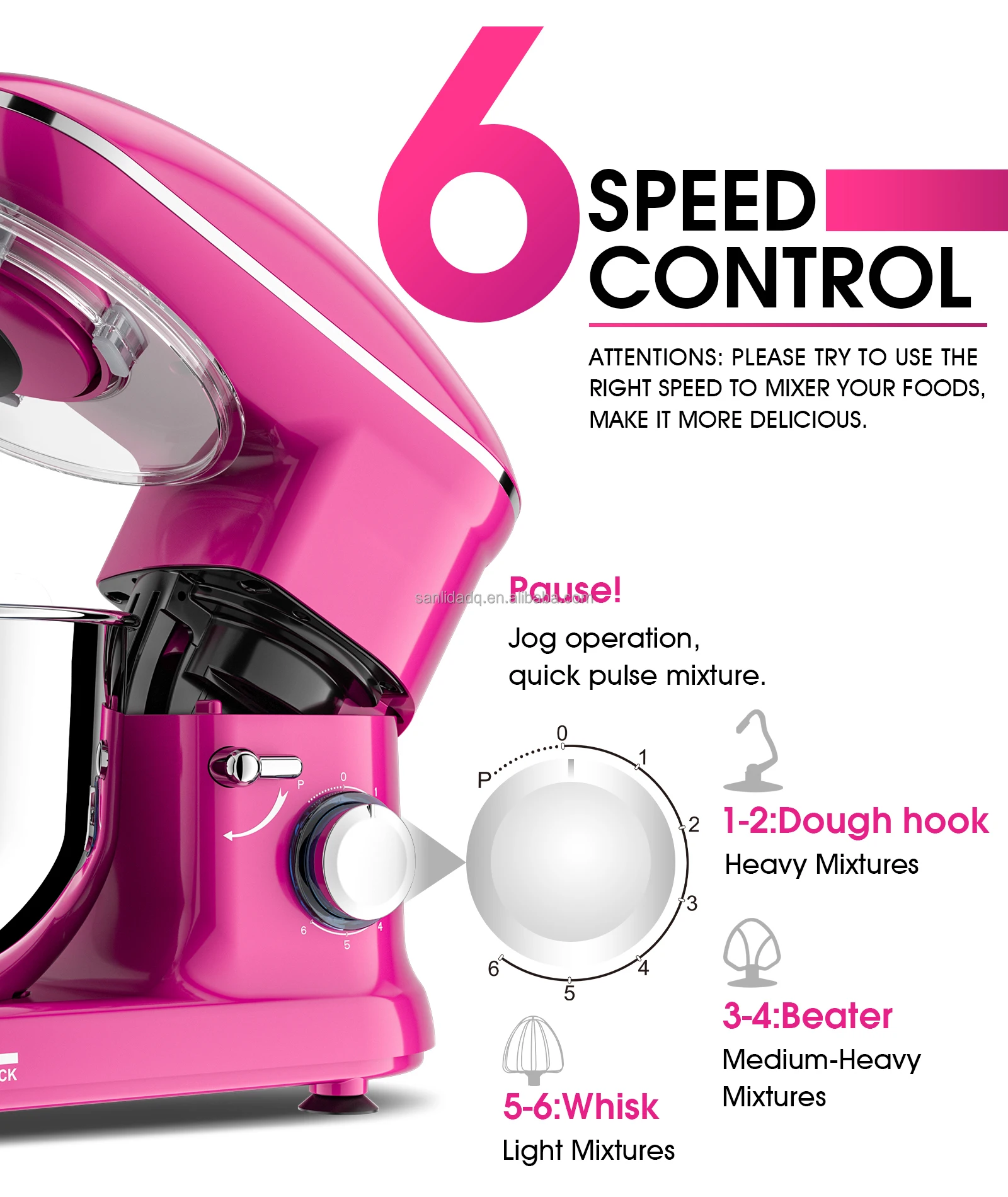 Home Kitchen OEM Impastatrice Aid 4.5L 5.5L Stainless Steel