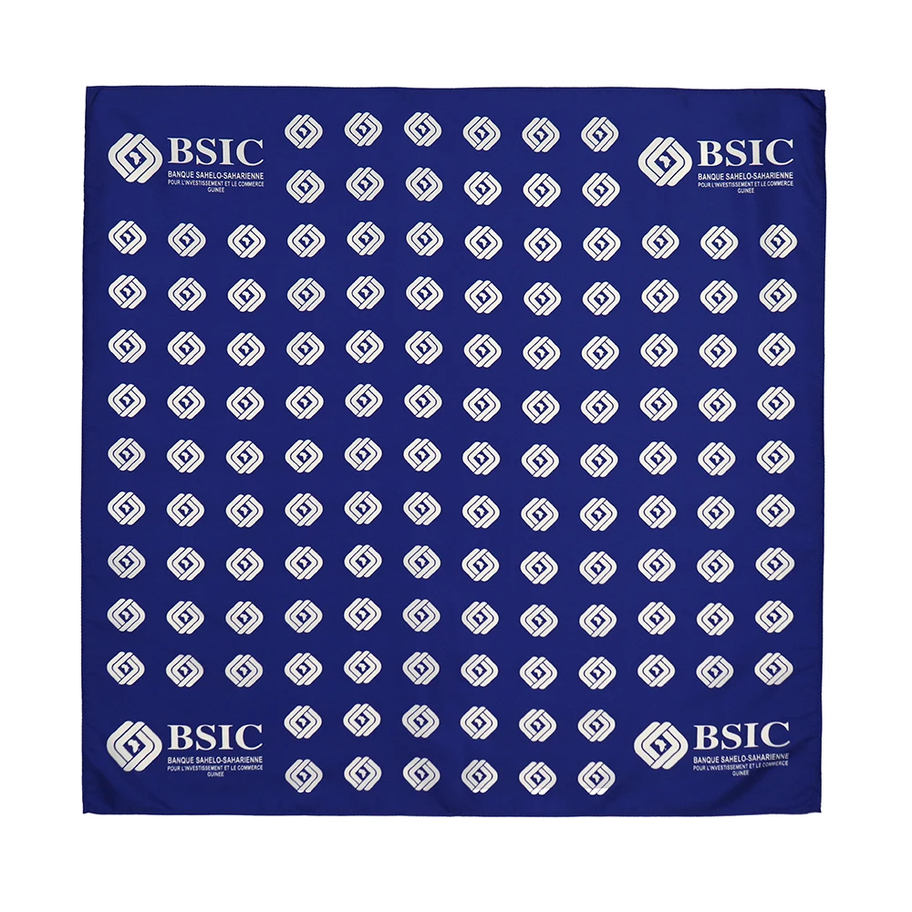 Luxury Fashion Custom Pattern Screen Printed Women Bank Staff Blue ...