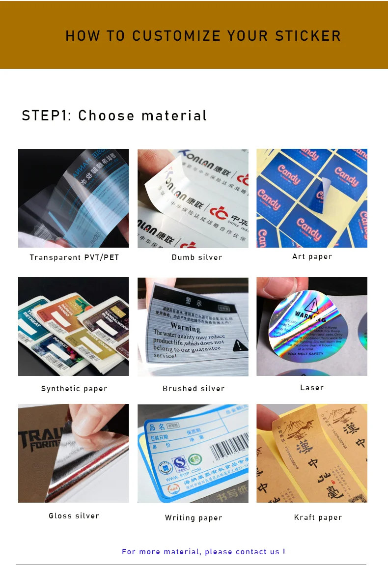 Customized 3D Hologram Holographic Security Sticker Labels