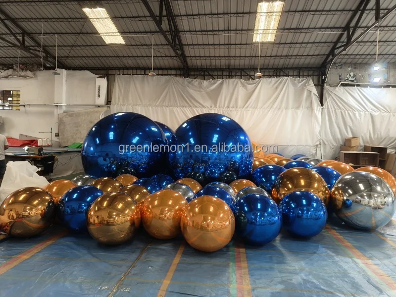 PVC Inflatable Mirror Ball Giant Spheres Christmas Decoration Inflat ...