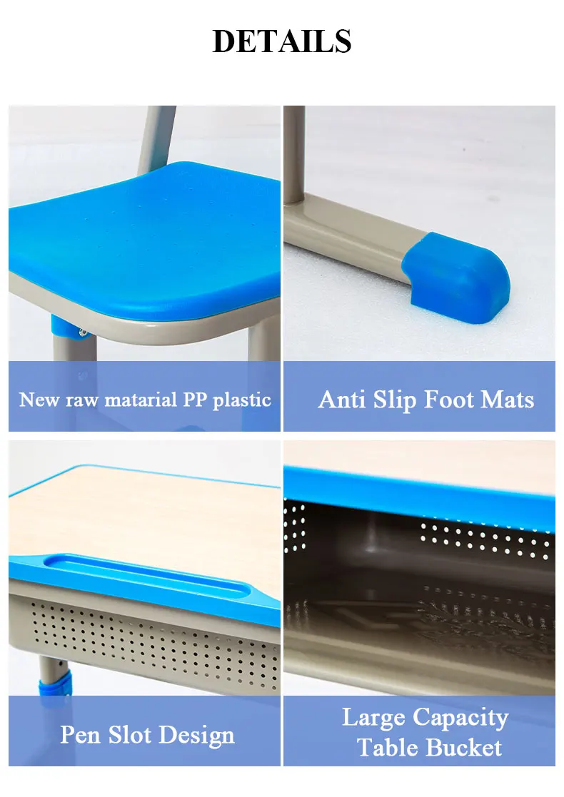 Modern Classroom Furniture Primary School Desk And Chairs Height Adjustable Student Desk Chairs ...