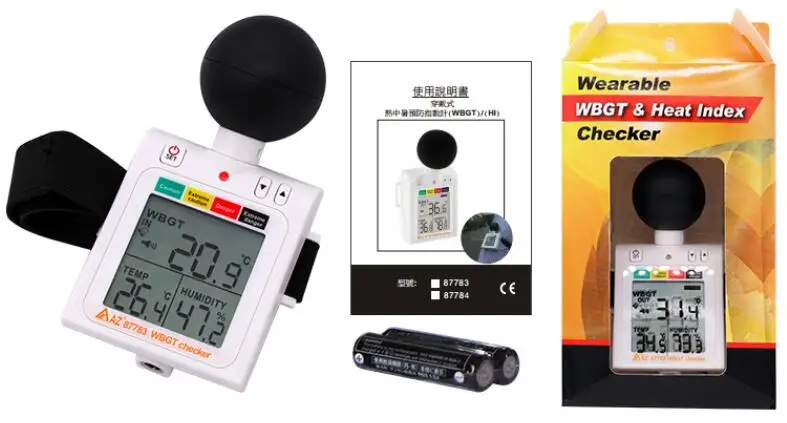 Outdoor Thermometer,Heat Stroke Temperature Detector,Heat Index Meter,Black Ball Wbgt Meter ...