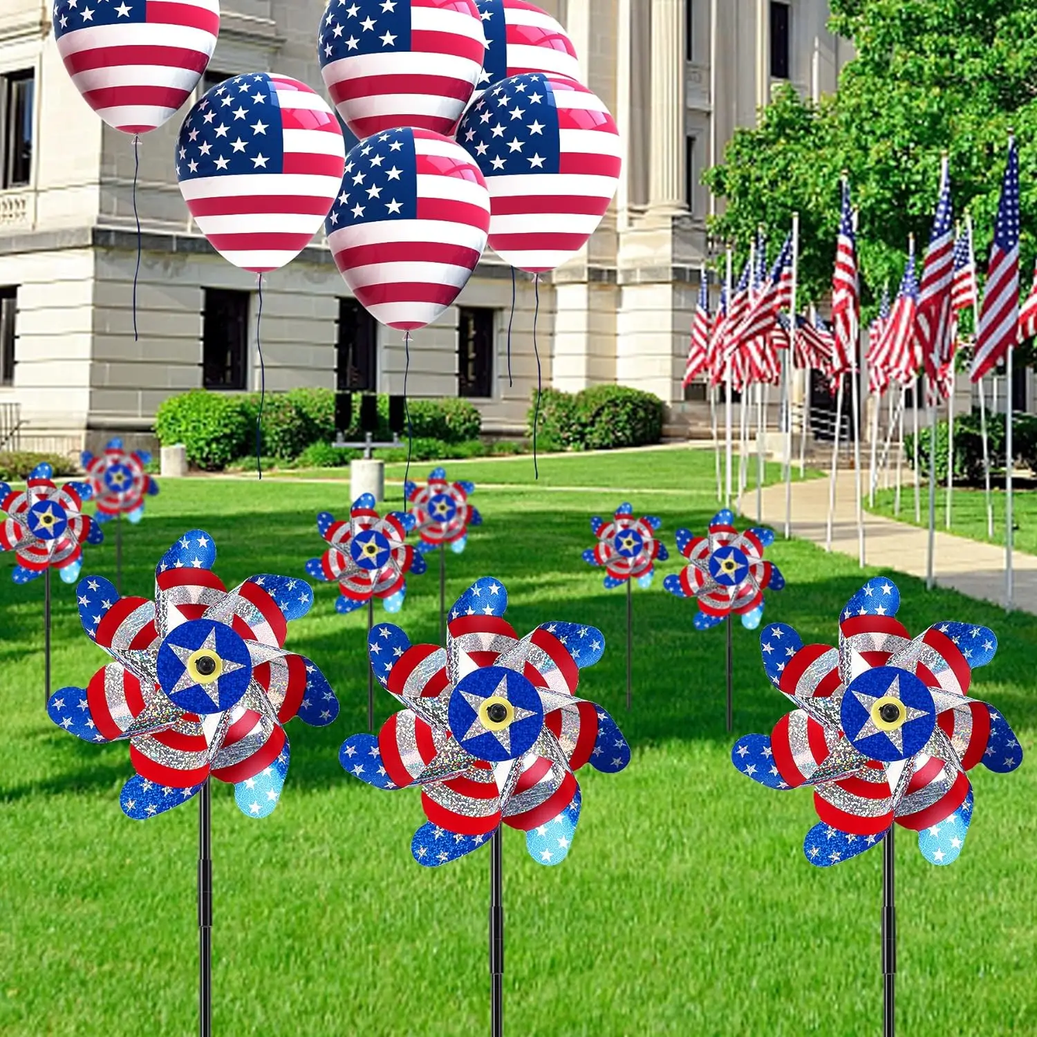 Garden Lawn Outdoor Independence Memorial Day Patriotic Reflective ...
