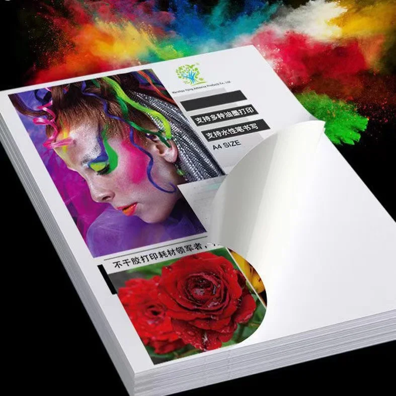 Custom Waterproof Self Adhesive Printable A4 Size Sheets Label Glossy ...