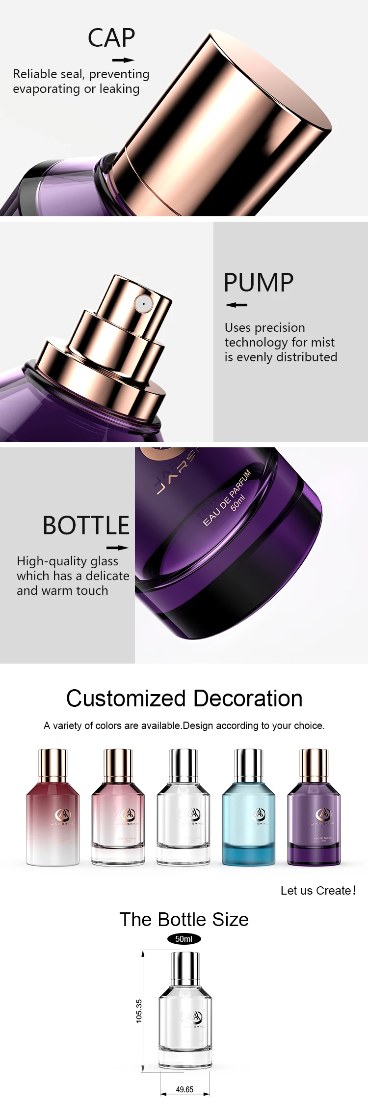 50ml Luxury Fragrance Bottle Round Matte Black Oblique Shoulder Men ...