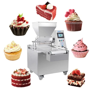 Save Labor Cost Fully Automatic Cupcake Machine Soft Sponge Cake Making ...
