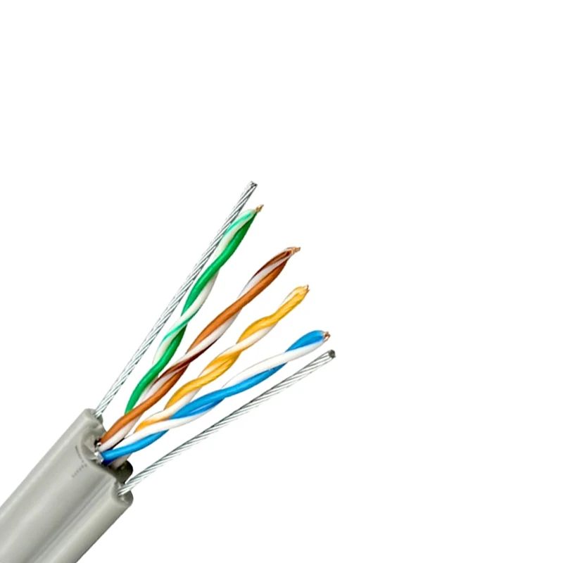 23awg Elevator Cable Flat Lift Cable With Two Steel Wire Lan Cable Utp ...