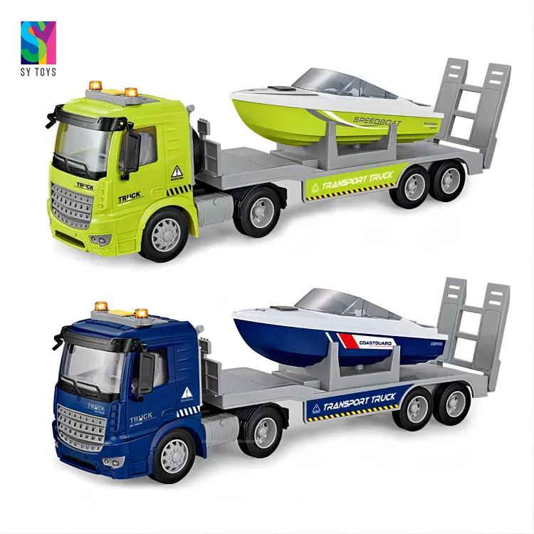 Sy Toys Music Lights Flatbed Transporter Model Toys And Trailer ...