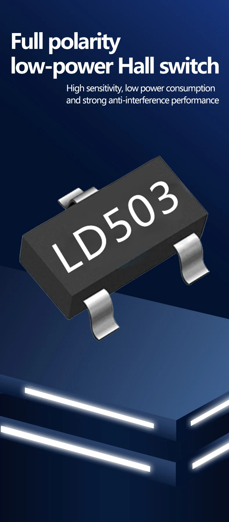 Hall Sensor Switch Low Power Consumption High Sensitivity Unipolar Hall ...