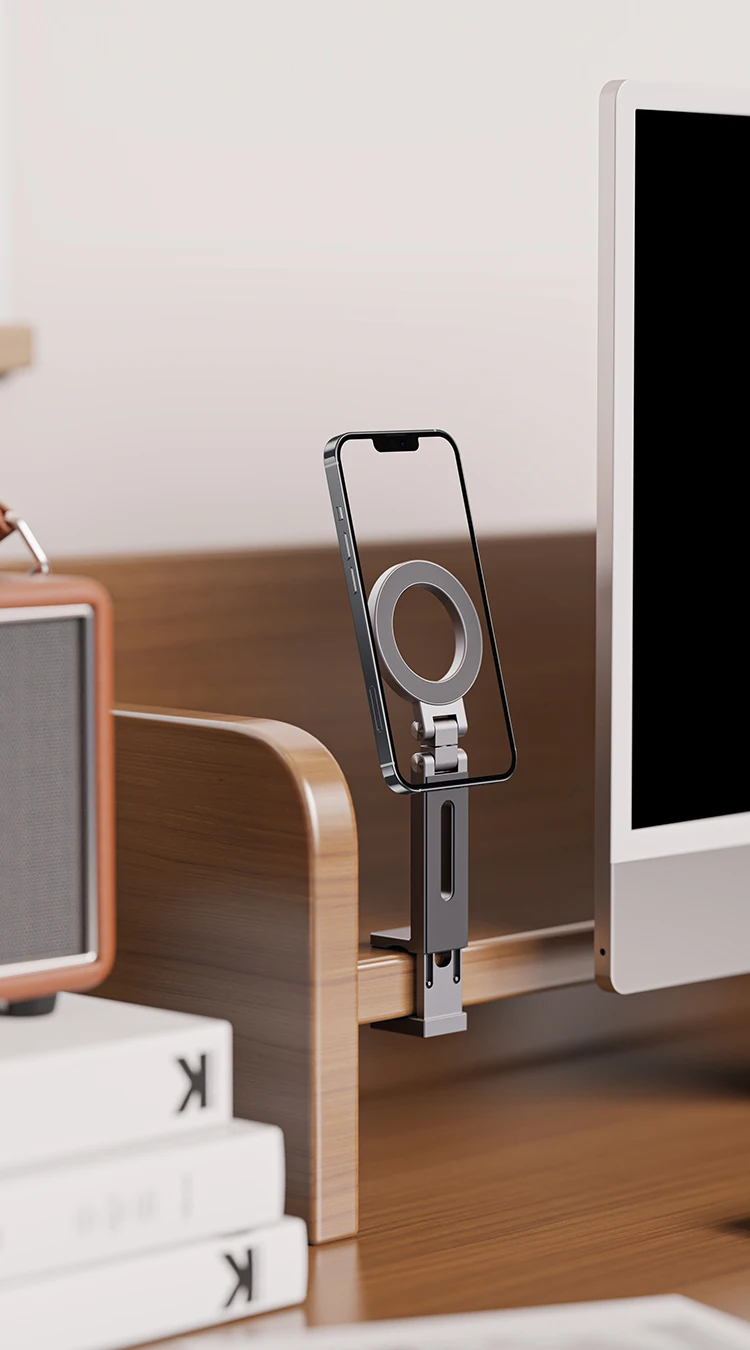 Foldable 360 Degrees Rotating Desk Phone Clamp Portable Adjustable ...