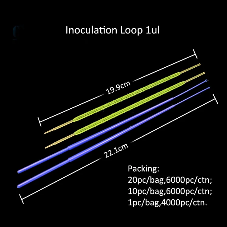 Laboratory 1ul 10ul Disposable Inoculating Loops Plastic Inoculation ...