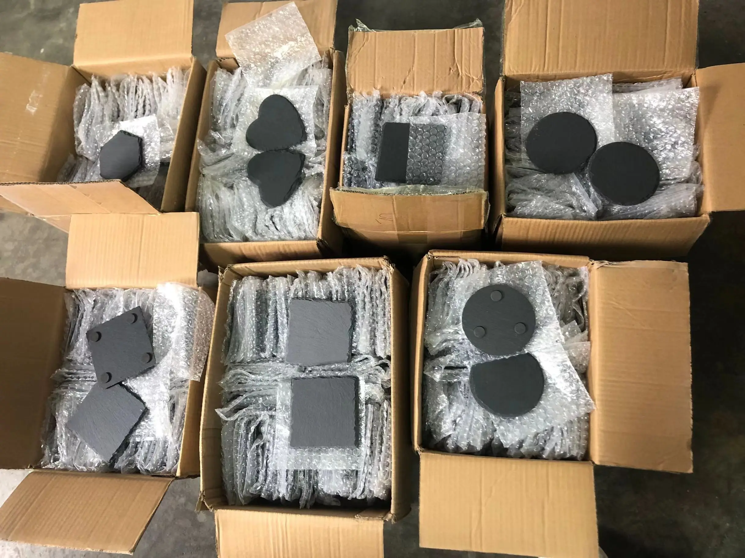 Custom Sublimation Blank Square Slate Stone Coaster Cup Mat Natural ...