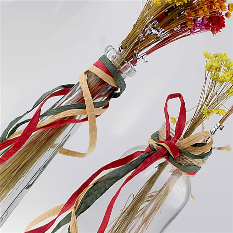 3 Roll Raffia Paper Ribbons Packing Twine Rope For Christmas Gift Box ...