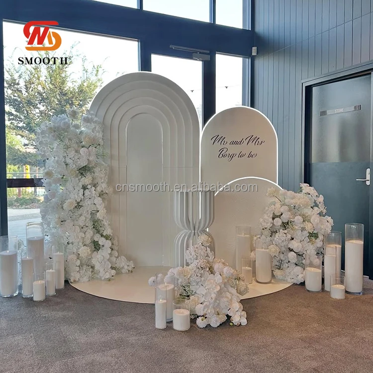 Hot Selling Luxury Wedding Stage Decoration Arch Backdrop With Flowers ...