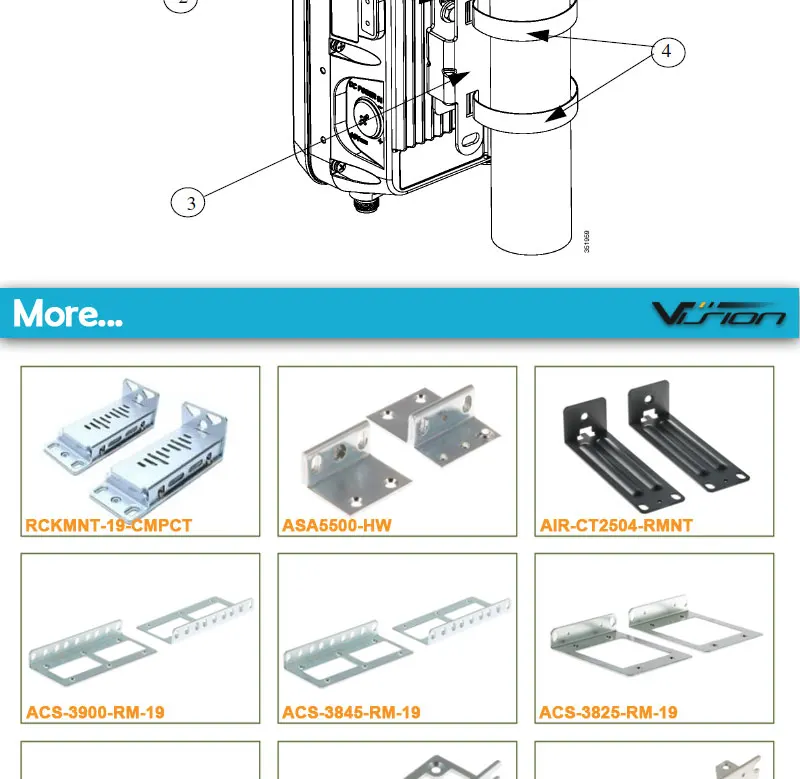 C9124AXE Wall/pole Mount Rack - Vision AIR-MNT-VERT1