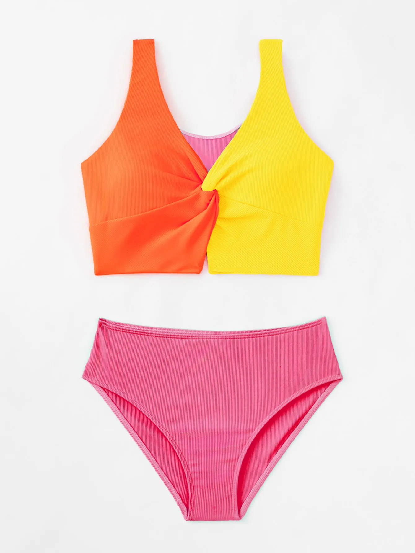 Girls Swimwear,2024 Print 8-12t Teenage Children's Four Piece Swimsuit ...
